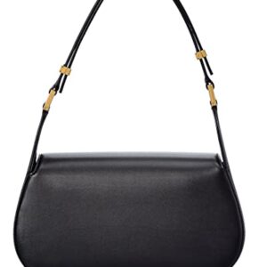 Valentino Vlogo Chain Leather Shoulder Bag, Black