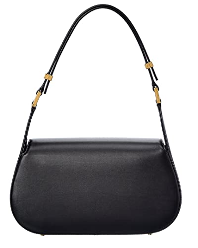 Valentino Vlogo Chain Leather Shoulder Bag, Black