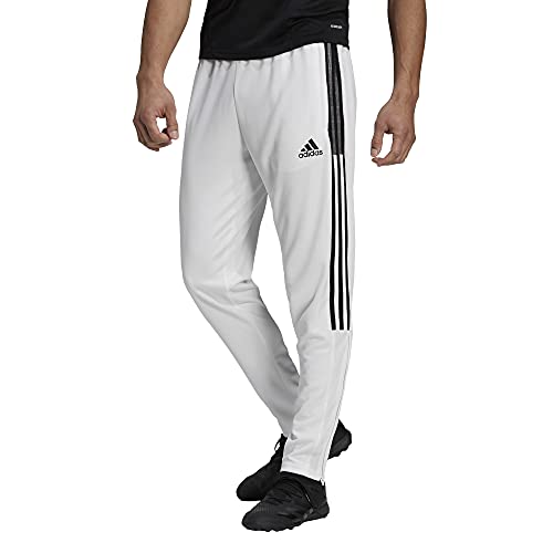 adidas Men's Tiro Track Pants, White/Black, Medium