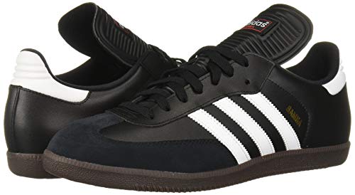 adidas Men's Samba Classic Soccer Shoe,Black/Running White,10.5 M US