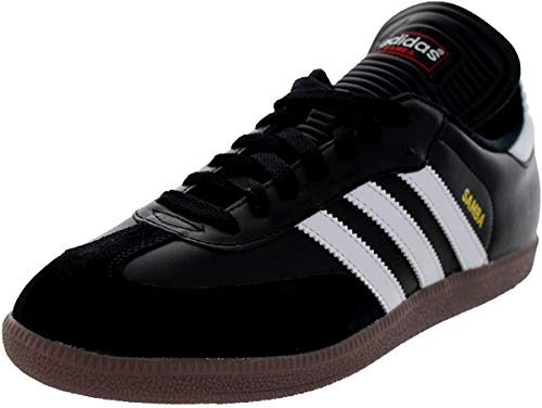 adidas Men's Samba Classic Soccer Shoe,Black/Running White,10.5 M US