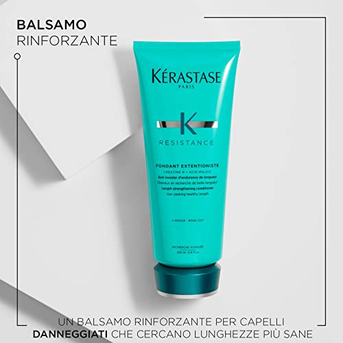 Kerastase Resistance Fondant Extentioniste Conditioner | Strengthening and Smoothing Conditioner | Easily Detangles and Seals Split Ends | With Amino Acids and Ceramides | For Damaged Hair | 6.8 Fl Oz