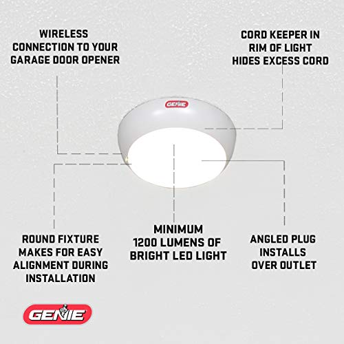 Genie B6172H Wall Mount Smart Garage Door Opener, DC Motor Lifts up to 14ft high 850lbs, Black