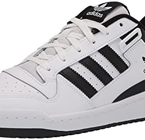 adidas Originals Men's Forum Low Sneaker, White/White/Black, 10.5