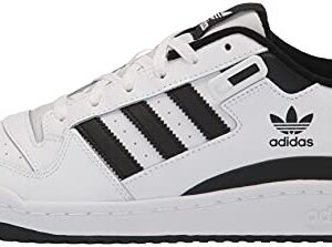 adidas Originals Men's Forum Low Sneaker, White/White/Black, 10.5