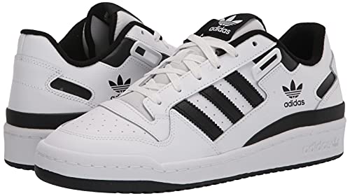 adidas Originals Men's Forum Low Sneaker, White/White/Black, 10.5