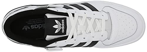 adidas Originals Men's Forum Low Sneaker, White/White/Black, 10.5