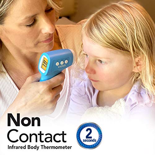 Vicks Non-Contact Infrared Thermometer for Forehead, Food and Bath – Touchless Thermometer for Adults, Babies, Toddlers and Kids – Fast, Reliable, and Clinically Proven Accuracy