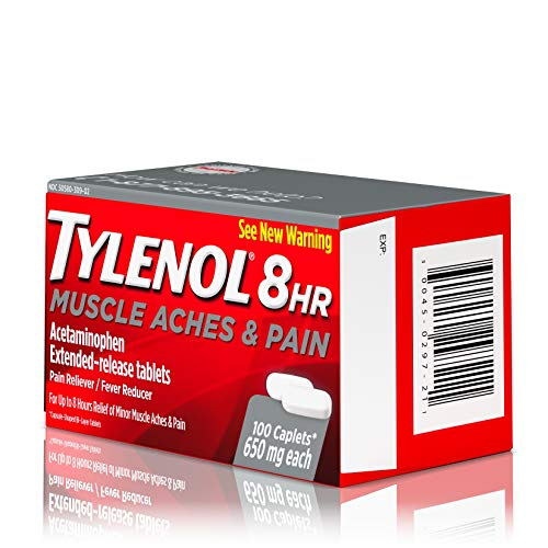 Tylenol 8 Hour Muscle Aches & Pain Acetaminophen Tablets for Muscle & Joint Pain, 100 ct