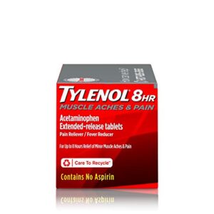 Tylenol 8 Hour Muscle Aches & Pain Acetaminophen Tablets for Muscle & Joint Pain, 100 ct