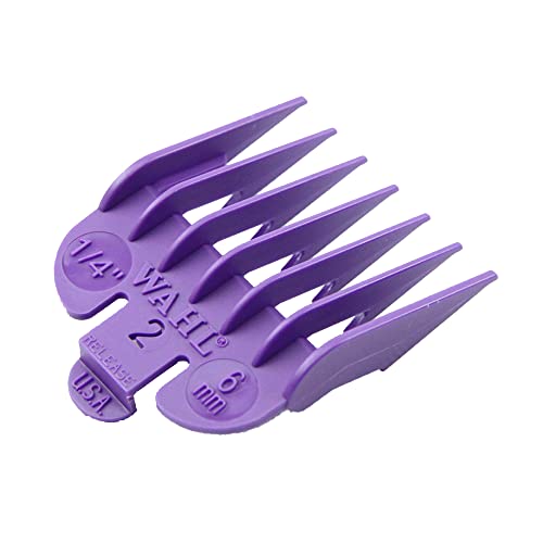 Wahl Professional Color Coded Comb Attachment #3124-703 - Purple #2 - 1/4" (6.0mm) - Great for Professional Stylists and Barbers