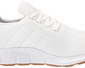 adidas Originals Men's Swift Running Shoe, White/White/Gum, 11