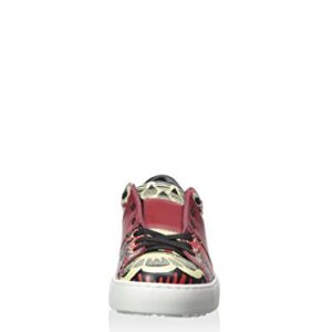 Valentino Women's Printed Low Cut Sneaker, Red/Ivory/Black, 38 M EU/8 M US