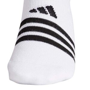 adidas womens Superlite Super No Show Socks (6-Pair), White/Cool Light Heather/Black, Medium