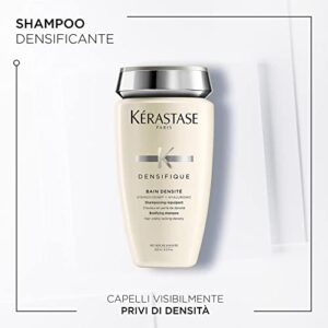 KERASTASE Densifique Densité Shampoo | Thickening & Strengthening Shampoo | Removes Build-Up & Adds Shine | With Hyaluronic Acid | For Fine, Thin & Thinning Hair | 8.5 Fl Oz