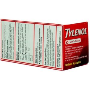 Tylenol Xs Caplets 100 Size 100s Tylenol 500 Milligram Extra Strength Pain Reliever 2 Pack