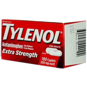 Tylenol Xs Caplets 100 Size 100s Tylenol 500 Milligram Extra Strength Pain Reliever 2 Pack