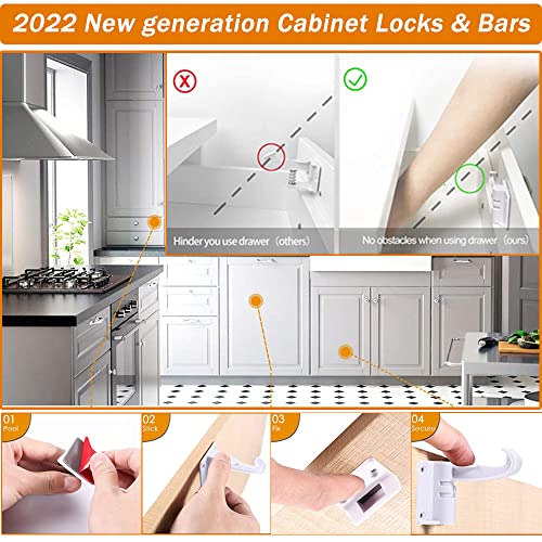 Baby Safety Kit, 58 Packs Baby Proofing Essentials Kit Child Safety Appliance with Cabinet Locks, Corner Guards and Outlet Covers - All-in-one Super Value Child Safety Kit