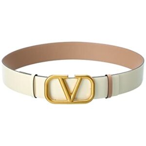 Valentino Vlogo 40Mm Reversible Leather Belt, 90, White