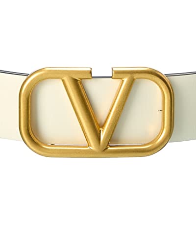 Valentino Vlogo 40Mm Reversible Leather Belt, 90, White