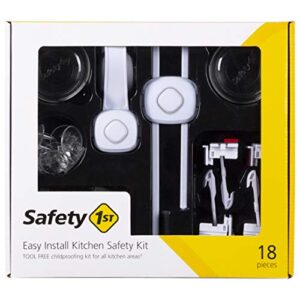 safety 1st room solutions: no-tools baby proof kitchen safety kit – includes plug protectors, stove knob covers, cabinet, drawer, and appliance locks