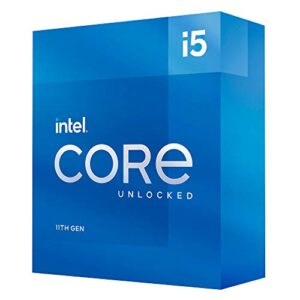 intel® core™ i5-11600k desktop processor 6 cores up to 4.9 ghz unlocked lga1200 (intel® 500 series & select 400 series chipset) 125w