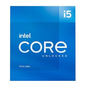 Intel® Core™ i5-11600K Desktop Processor 6 Cores up to 4.9 GHz Unlocked LGA1200 (Intel® 500 Series & Select 400 Series Chipset) 125W