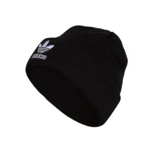 adidas originals trefoil beanie, black/white 3, one size