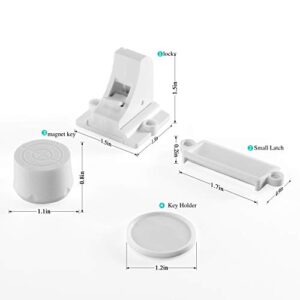 Vmaisi Adhesive Magnetic Cabinet Locks (12 Locks and 2 Keys)