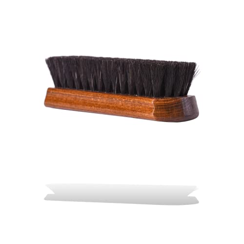 Valentino Garemi Shoe Polishing Brush Set | All Leather Footwear | Classic & Traditional Shine Polish Buffing | Genuine Horsehair Bristles Wood Handle Made in Germany