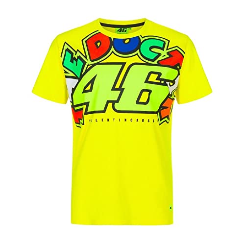 VR 46 Men's Standard Short Sleeve, Yellow, L