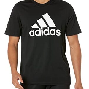 adidas Men's Essentials Big Logo Tee, Black/White, 3X-Large