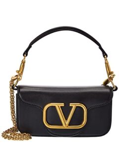 valentino vlogo loco small leather shoulder bag, black