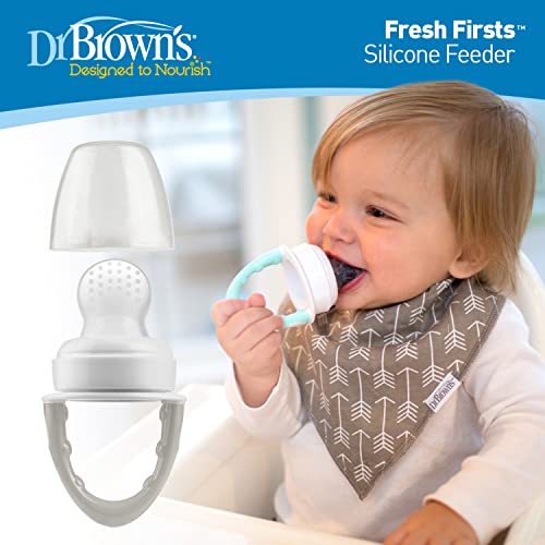 Dr. Brown's Designed to Nourish, Fresh Firsts Silicone Feeder, Mint, One Size (Pack of 2)