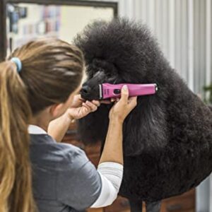 WAHL Professional Animal Creativa Cordless Dog, Cat, Pet, and Horse Clipper with 5-in-1 Adjustable Blade, Berry (#41876-0431)