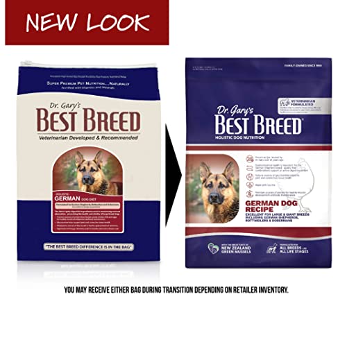 Best Breed Dr. Gary's German Dog Diet Made in USA [Natural Dry Dog Food] - 28lbs, Dark Brown, Medium