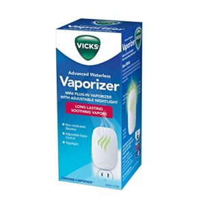 vicks advanced soothing vapors mini waterless vaporizer with nightlight, v1750, pack of 2