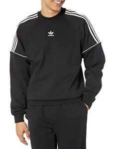 adidas originals men’s rekive crew, black, medium