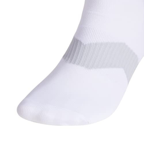 adidas Unisex Metro 6 Soccer (1-pair) OTC Sock Team, White/Clear Grey/Black, Medium US