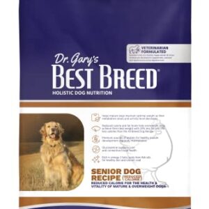 Best Breed Dr. Gary's Senior Dog Diet (Reduced Calorie) Made in USA [Natural Dry Dog Food] - 28lbs, Dark Brown, Medium