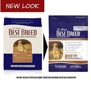 Best Breed Dr. Gary's Senior Dog Diet (Reduced Calorie) Made in USA [Natural Dry Dog Food] - 28lbs, Dark Brown, Medium