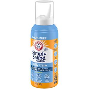 ARM & HAMMER Simply Saline Nasal Care Daily Mist 4.5oz – Instant Relief for Every Day Congestion – One 4.5oz Bottle