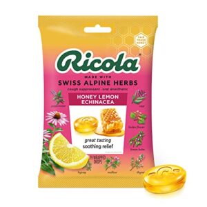 ricola honeylemon with echinacea cough suppressant throat drops, 19 count (pack of 1)