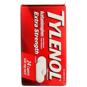 tylenol extra strength pain reliever fever reducer 24 caplets