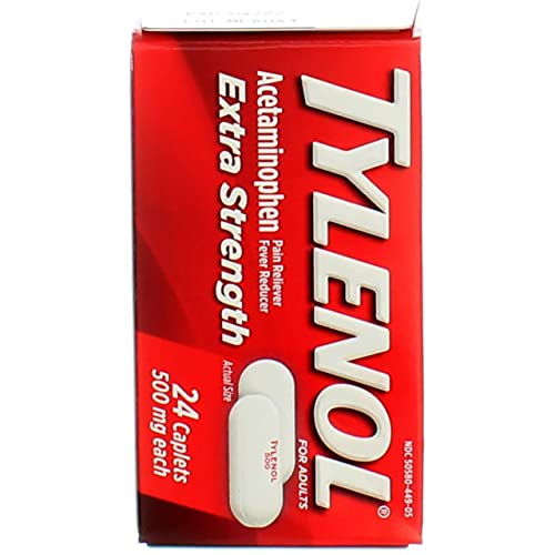 Tylenol Extra Strength Pain Reliever Fever Reducer 24 Caplets