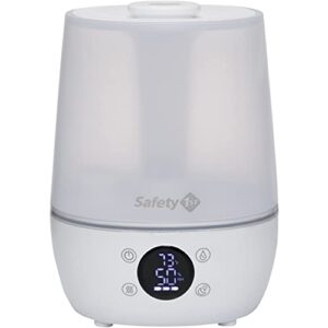 safety 1st humid control filter free humidifier, detects temperature and humidity levels, white