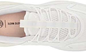 adidas Men's Alphabounce+ Running Shoe, White/White/White, 9