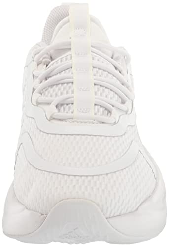 adidas Men's Alphabounce+ Running Shoe, White/White/White, 9