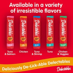 Hartz Delectables Squeeze Up Interactive Lickable Wet Cat Treats for Adult & Senior Cats, Tuna, 4 Count (Pack of 8)