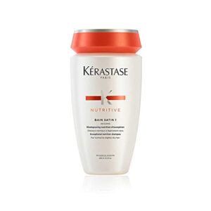 kerastase nutritive satin 1 hydrating shampoo | for normal to mildly dry hair | strengthens and softens | with irisome complex | bain satin 1| 8.5 fl oz